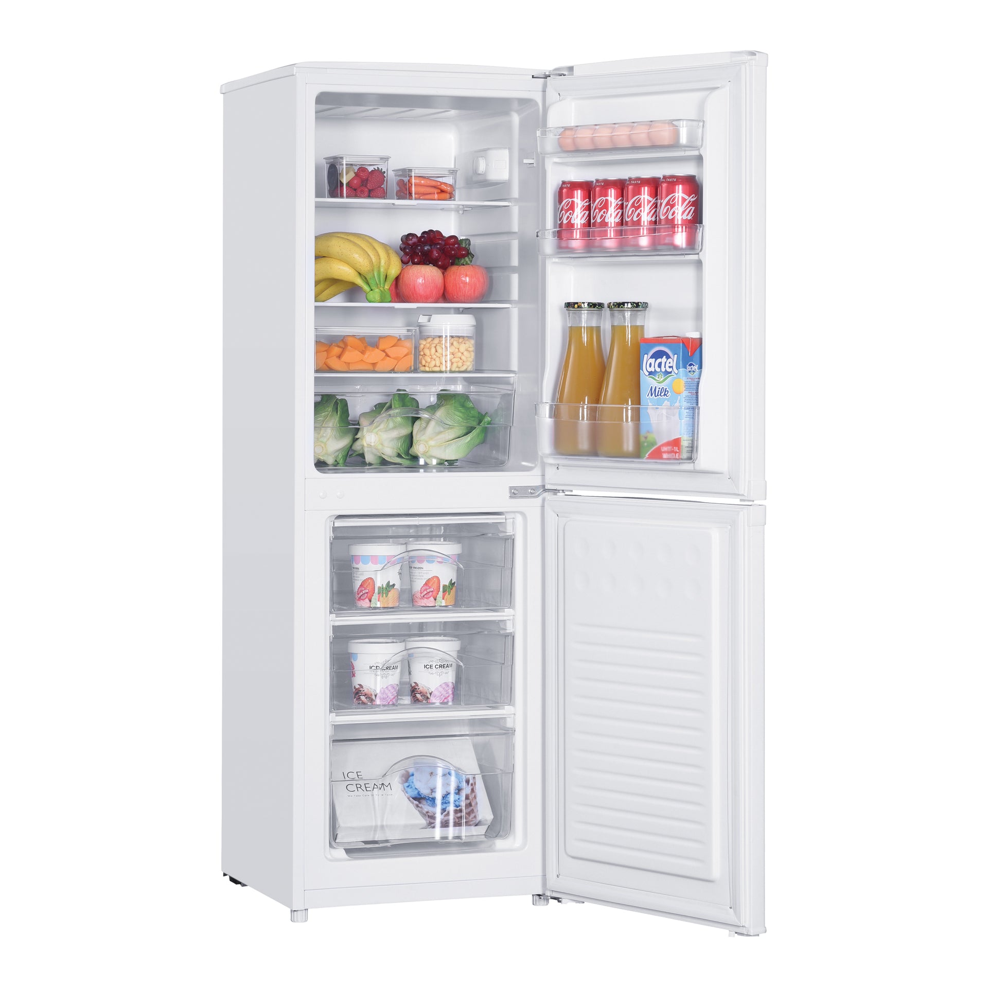 Statesman Freestanding Fridge Freezer 50/50, 142 Litre, White