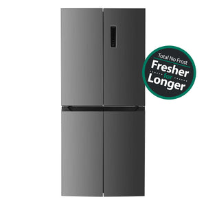 Statesman Freestanding Multi Door Fridge Freezer, 362 Litre, Inox